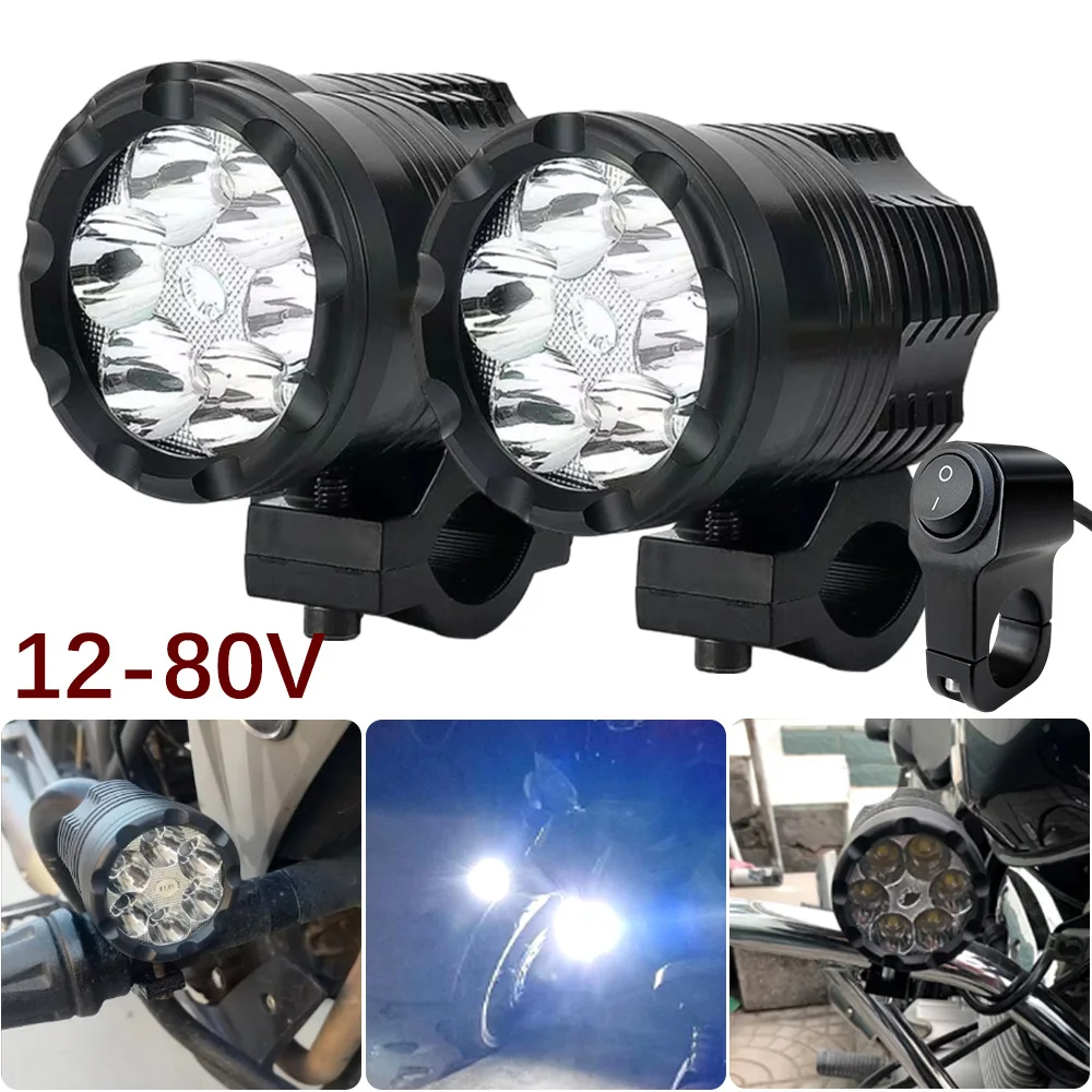 Additional-6-Led-Headlights-For-Motorcycles-Spotlights-Lighthouse-High ...