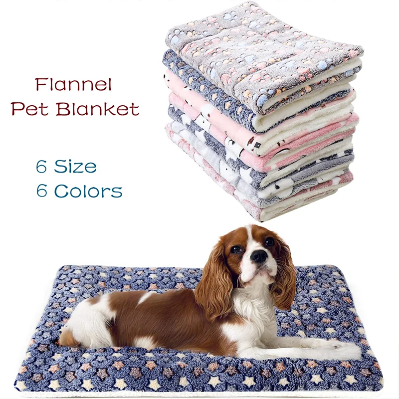 Pet Sleeping Mat Warm Dog Bed Soft Fleece Pet Blanket Cat Litter Puppy ...