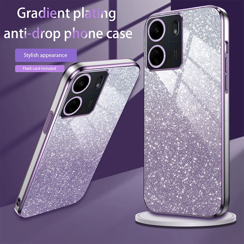 For POCO C65 Case Poco C65 Phone Case poco c65 Luxury Gradient Glitter ...