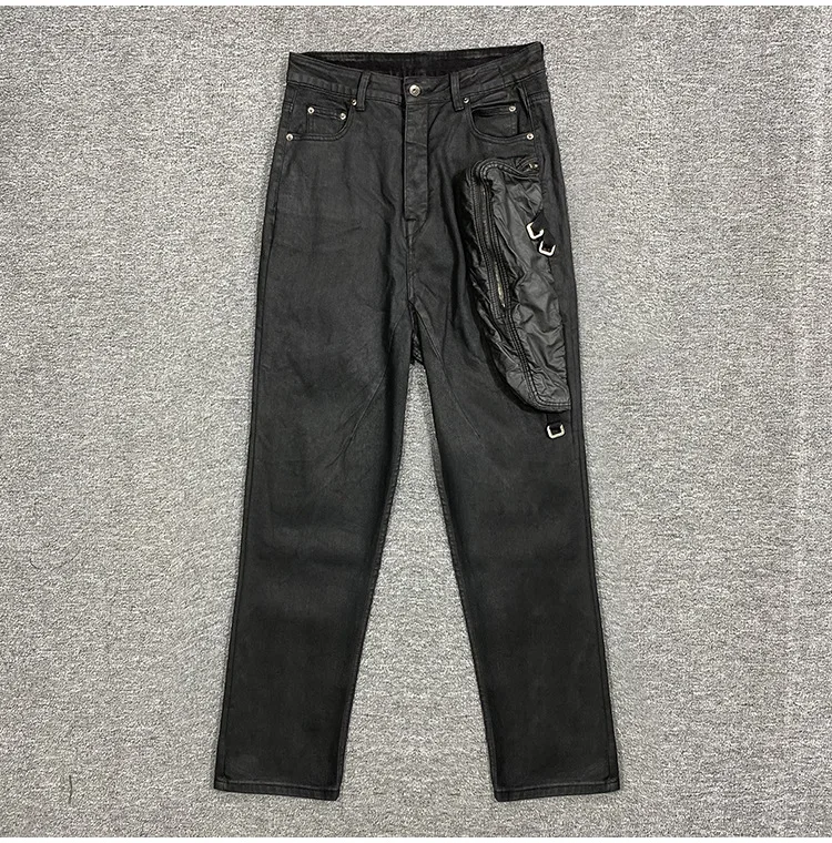 Rick Owens Detroit Waxed Jeans | Denim Streetwear Pants | Waxed Denim ...
