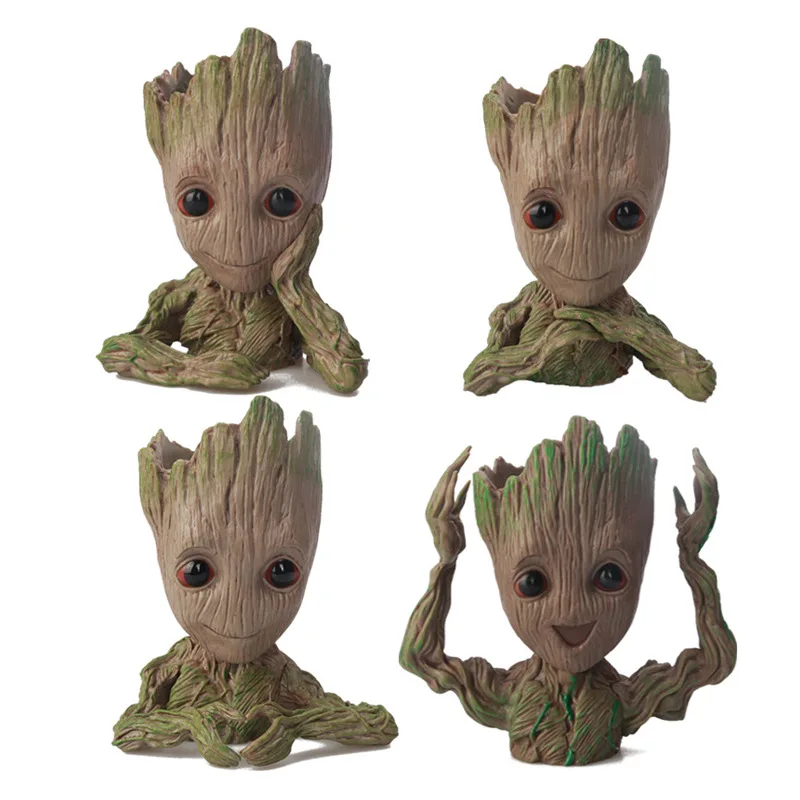 Groot-Tree-Man-Plantador-com-Drenagem-Hole-Flower-Pot-L-pis-Pen-Holder ...