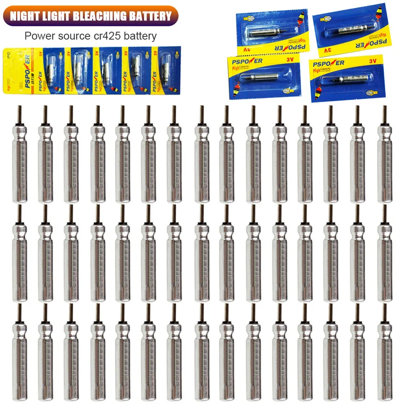 10-50Pcs-CR425-Fishing-Floats-Battery-CR-425-Luminous-Electric-Fishing ...