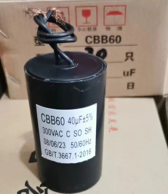 Capacitor Cbb60 40uf 300 V.ac 50 60hz 42*80 Mm