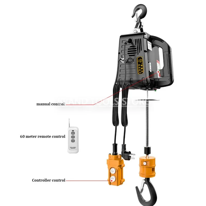 500KG-Electric-Hoist-Lift-Portable-Small-Crane-Electric-Winch-with ...