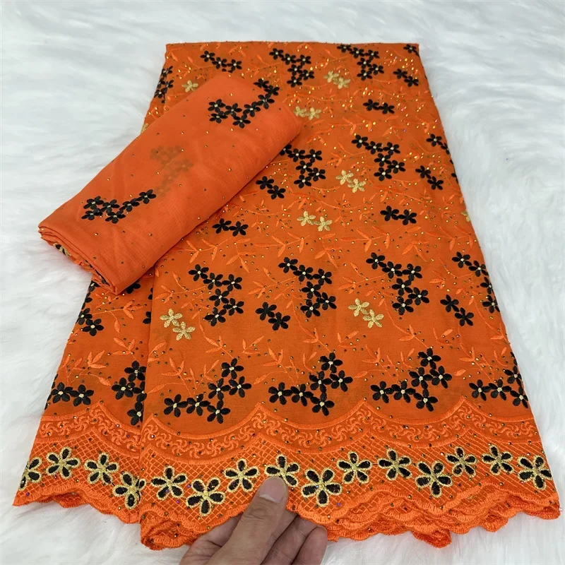 5-2-yard-With-Scarf-Swiss-lace-fabric-Dry-lace-embroidery-African-100 ...