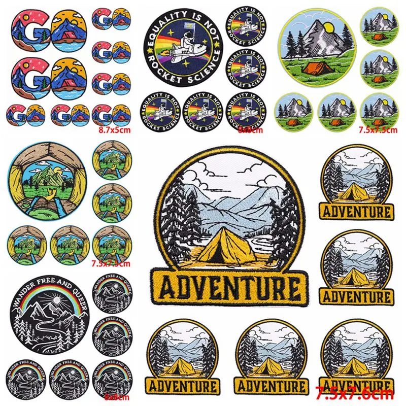 10pcs-lots-Mountain-Adventure-Patch-Iron-On-Patches-For-Clothing ...