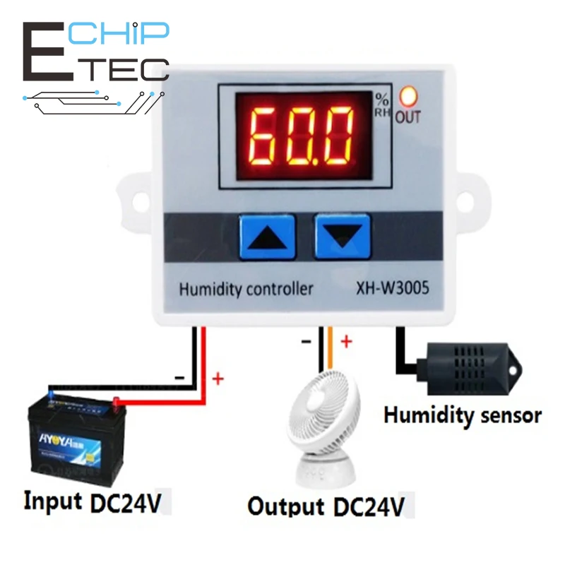 XH-W3005-Digital-Humidity-Controller-12V-24V-220V-Humidity-Control ...