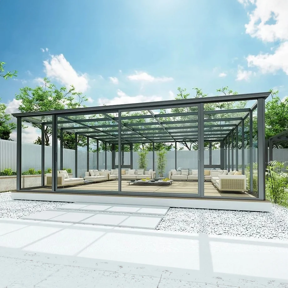 CE Approved 4 Season Glass Sunrooms for Villa House Patio Enclosures ...