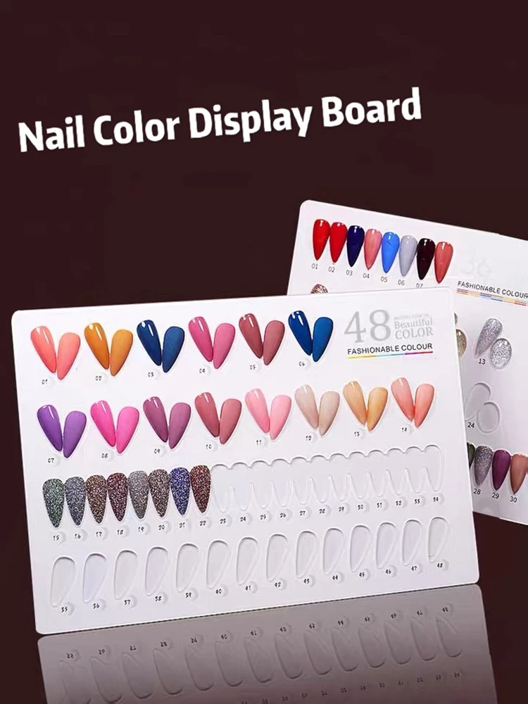 Nail Color Display Chart Acrylic Nail Gel Polish Display Stand Color ...