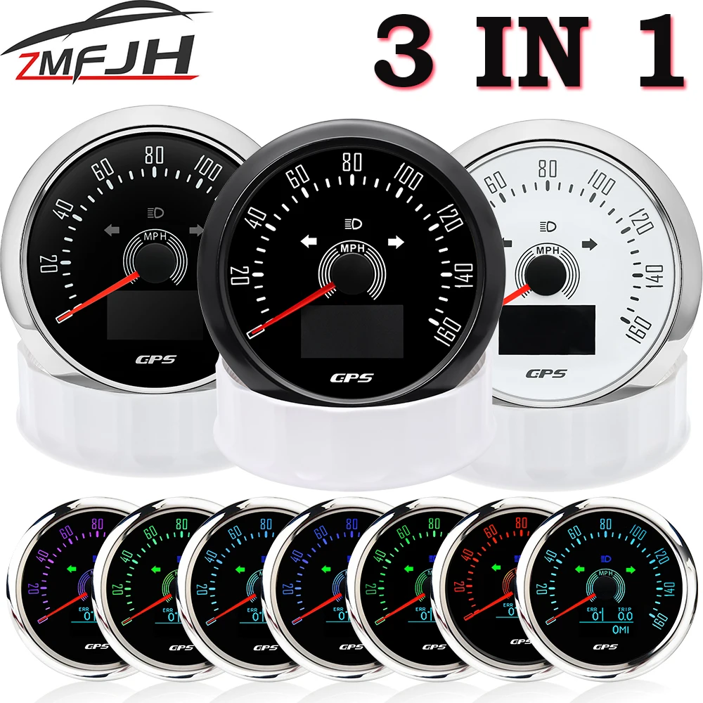 Waterproof-3-IN-1-GPS-Speedometer-0-160-MPH-Odometer-Gauge-With-Antenna ...