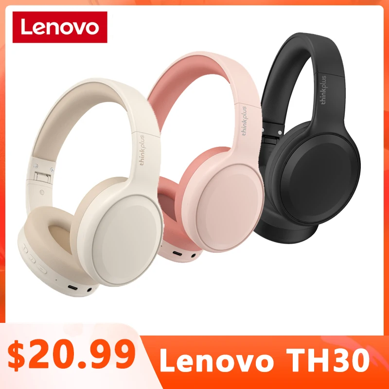 Original Lenovo TH30 Gaming Wireless Headphones Bluetooth Earphones 5.0 ...