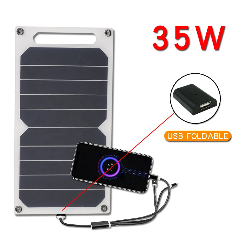 Sistema-de-panel-Solar-USB-de-5V-con-carga-de-camping-para-bancos-de ...