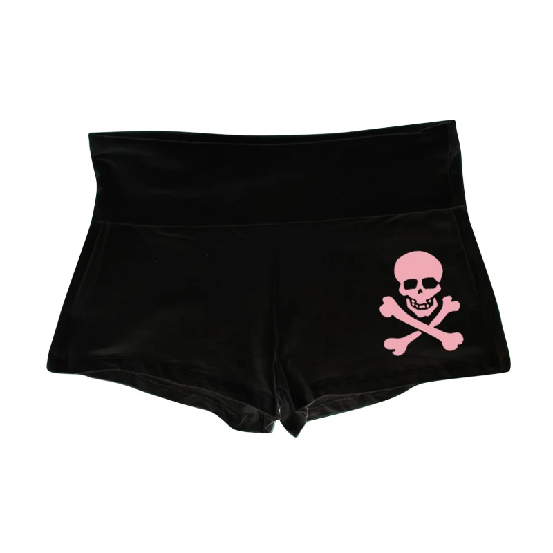 Goth-Skull-Print-Shorts-Aesthetic-Punk-Rock-Short-Pants-Y2K-Summer-Hot ...