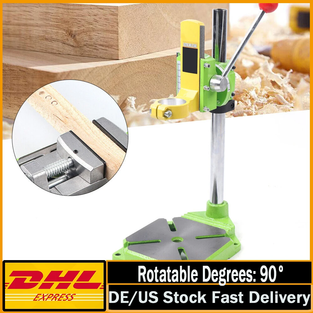 90-Rotable-Bench-Clamp-Drill-Stand-Drilling-Support-Electric-Drill ...