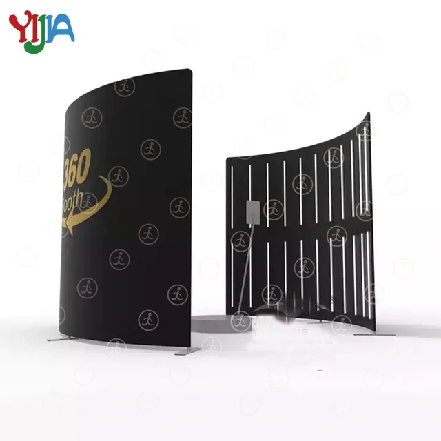 Portable 360 Spin Photo Booth Backdrop 360 Photo Booth Enclosure LED ...