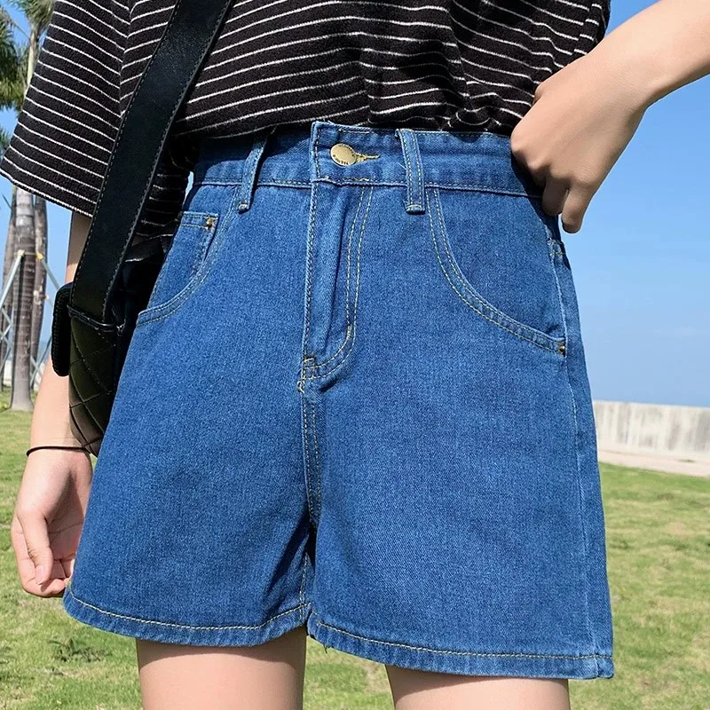 Summer-Fashion-Women-Jeans-Loose-Straight-Denim-Short-Pants-For-Female ...