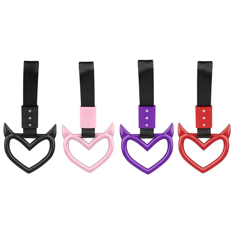 Heart-Shaped-Car-Handle-Straps-Train-Bus-Handle-Hand-Strap-Drift-Charm ...