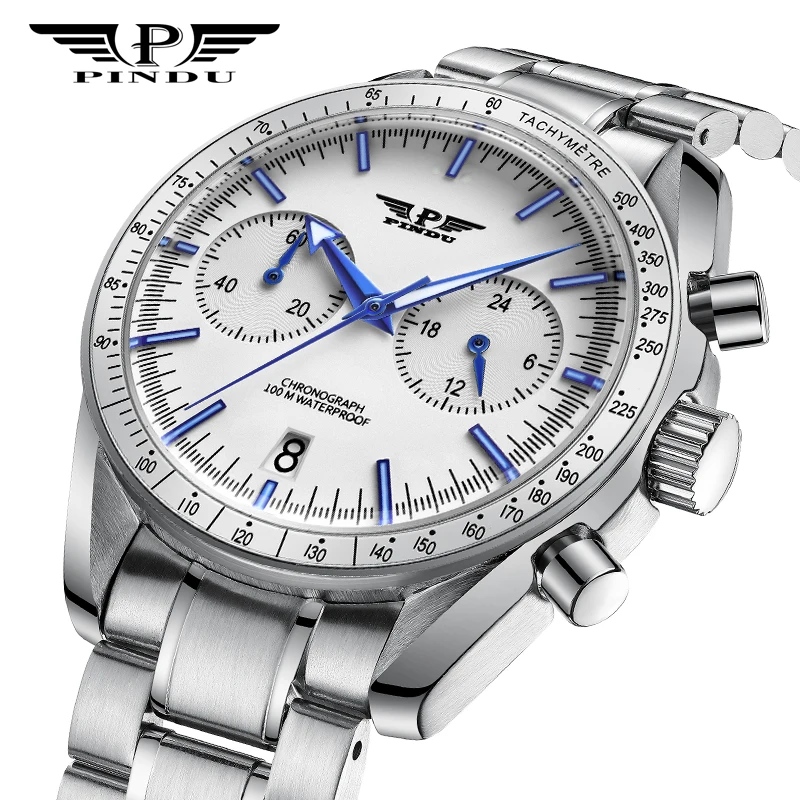 PINDU-Watch-VK64-Sweep-Second-Quartz-Movement-Sapphire-Glass-316L ...