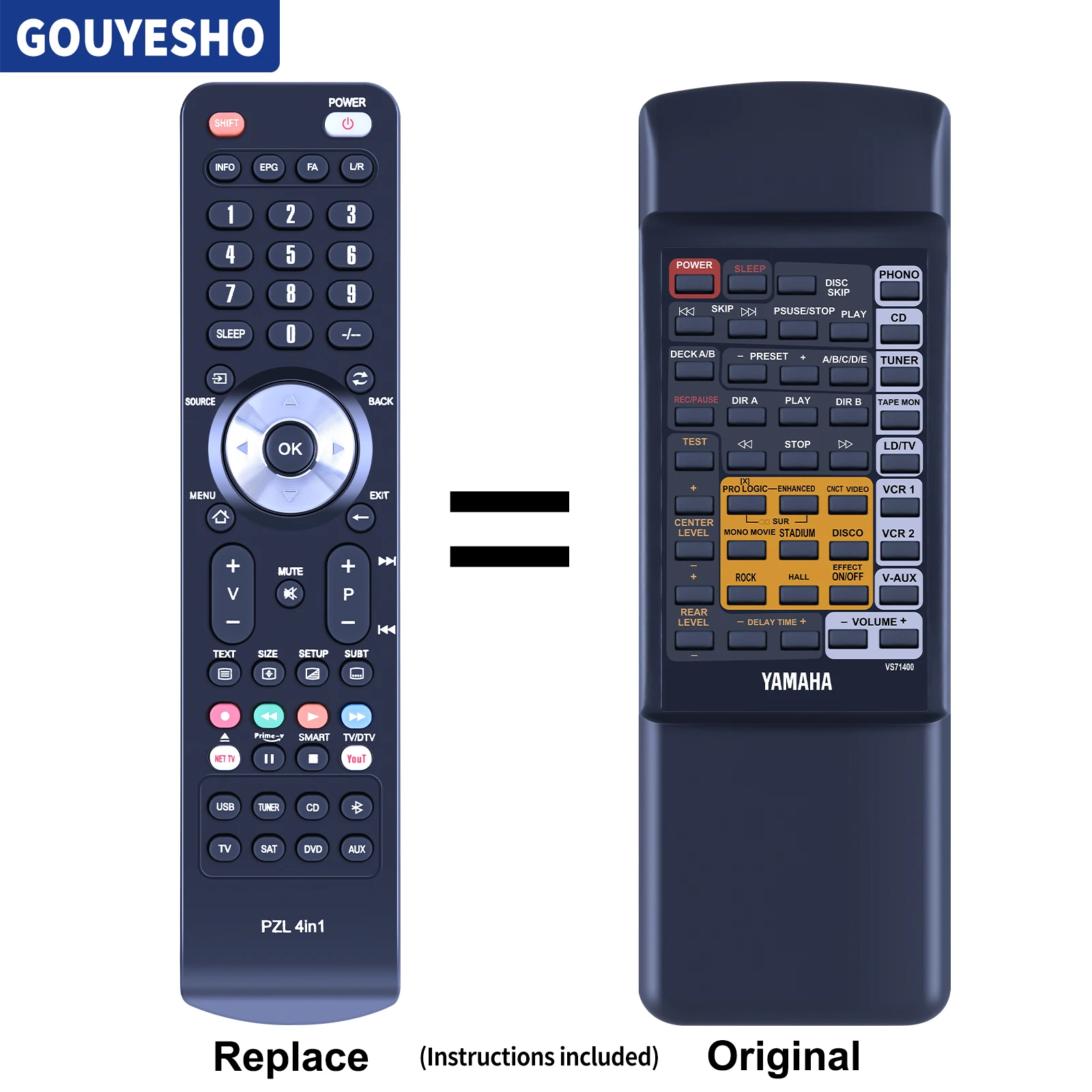 New-Remote-Control-VS71400-for-Yamaha-DSPA780-DSP-A590-DSPA590-DSP ...
