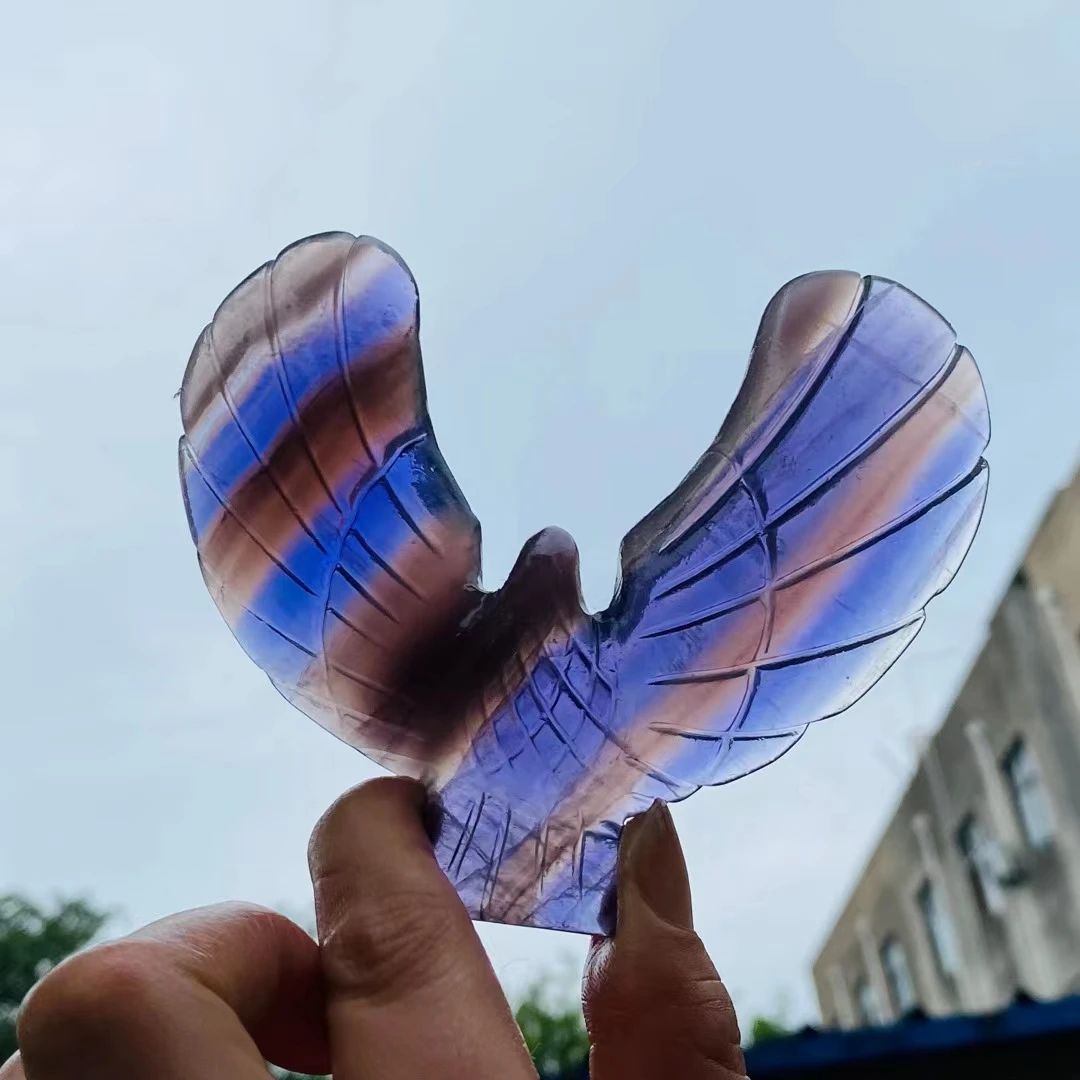 Natural-Colored-Fluorite-Stone-Eagle-Balance-Hawk-Crystal-Carving ...