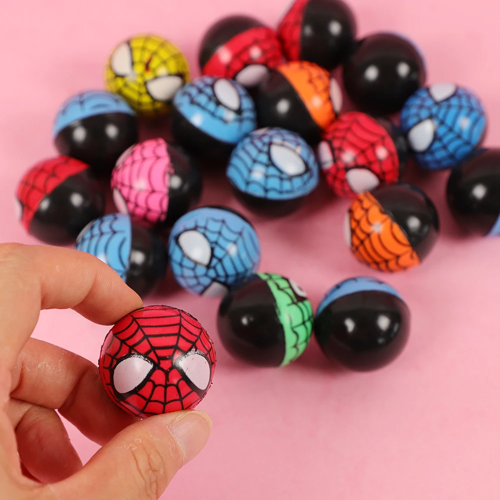 5Pcs 32mm Funny Spider Bouncy Ball Funny Outdoor Sport Game Jumping ...