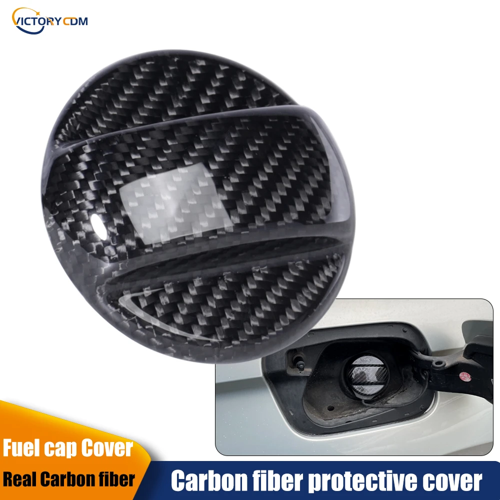 Real Carbon Fiber Fuel Tank Oil Gas Cap Cover For BMW For Honda For VW ...