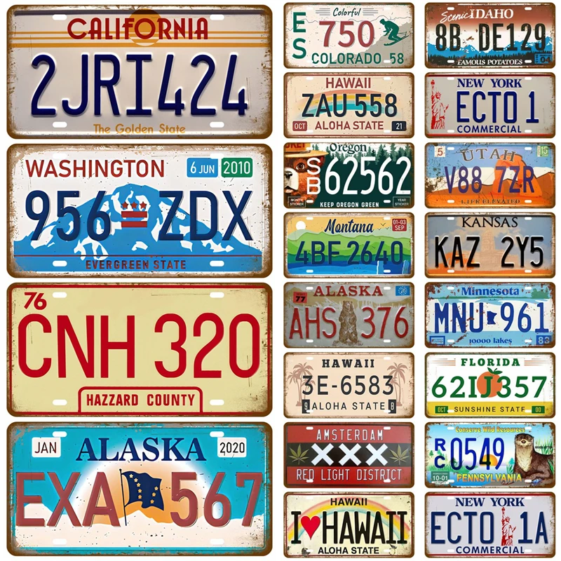 For-Garage-Famous-State-Car-Parts-Vintage-Tin-Sign-Metal-Poster-Retro ...