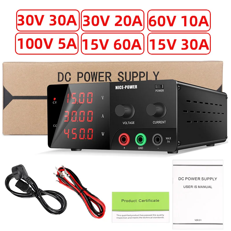 DC-Stabilized-Power-Supply-30V-30A-Adjustable-Bench-Source-Laboratory ...