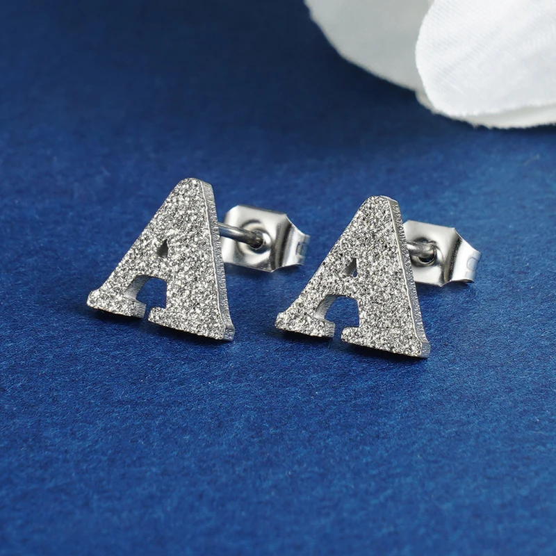 Small-Initial-Letters-A-Z-Alphabet-Sparkle-Stainless-Steel-Piercing ...