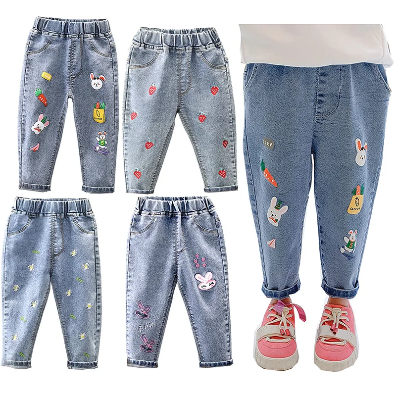 2022-New-Baby-Jeans-Solid-Color-Jeans-For-Girls-Spring-Autumn-Kids ...