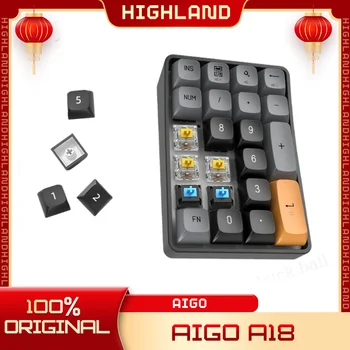 Aigo A18 Mini Portable Pad Number Keypad 22keys Yellow Switch 2 Mode 2 ...