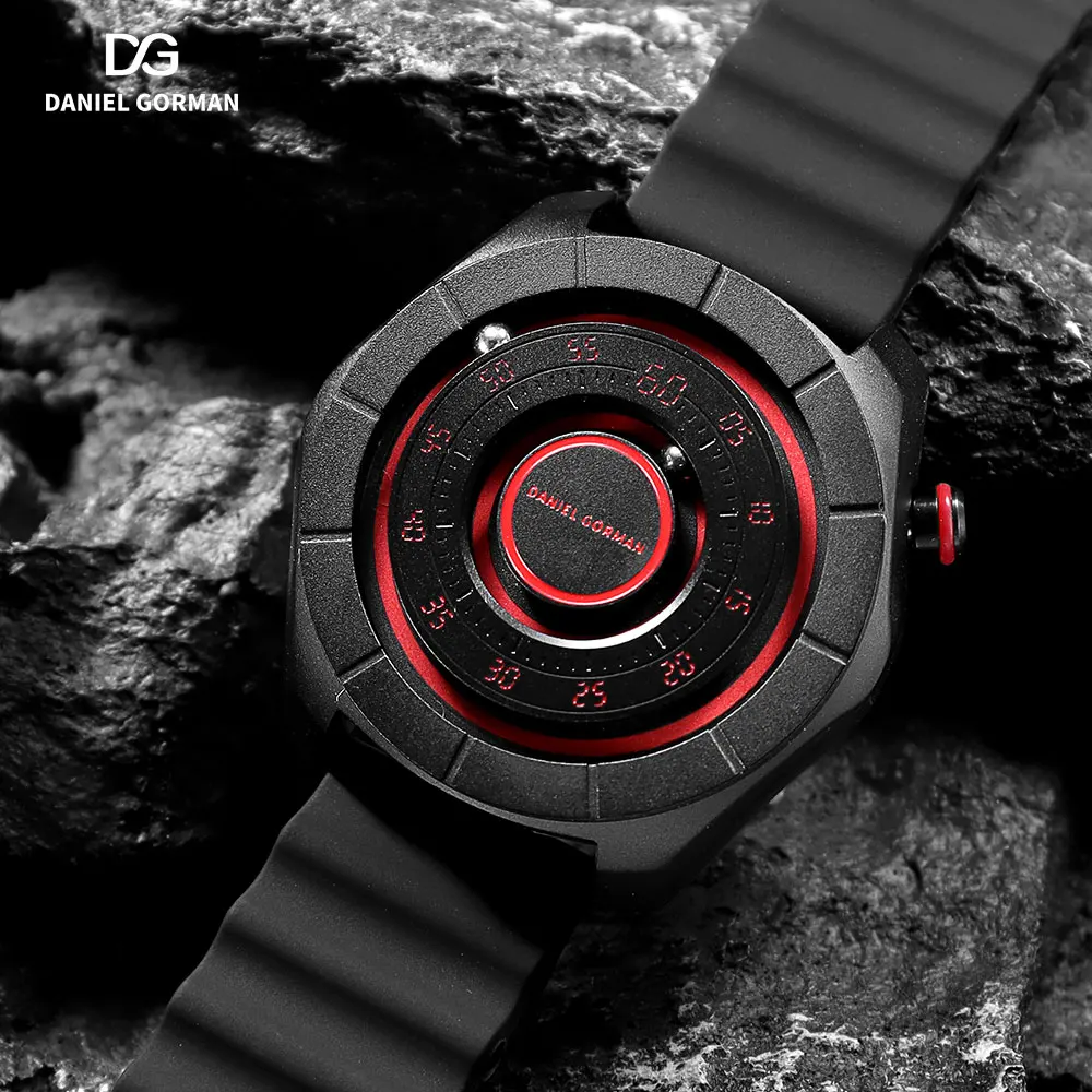 DANIEL GORMAN Magnetic Bead Pointers Quartz Watch for Men Military ...