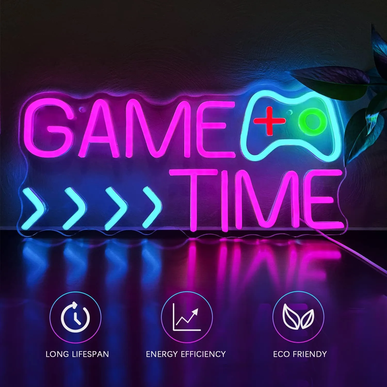 GAME-TIME-LED-Neon-Sign-Light-Wall-Decor-Gaming-for-Bedroom-Game-Room ...