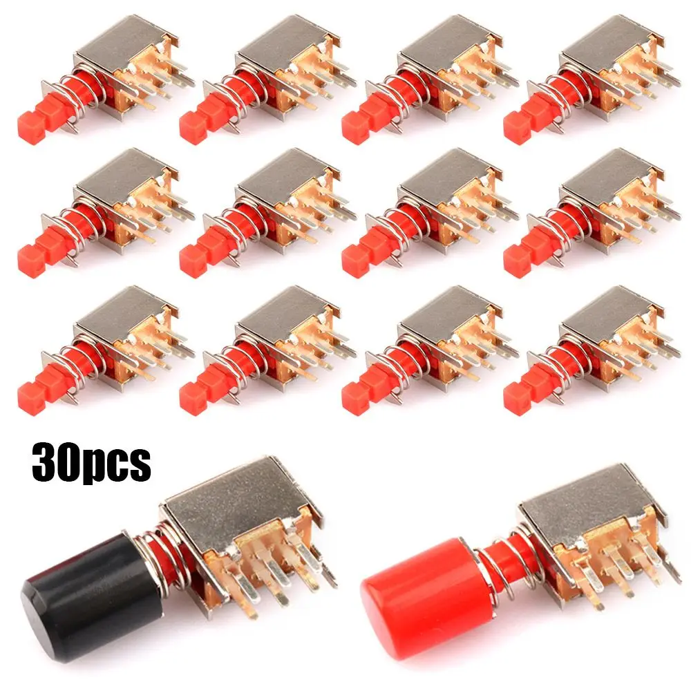 30PCS Professional 6Pins Red Piano Keys Push Button Switch A03 PS 22F02 ...