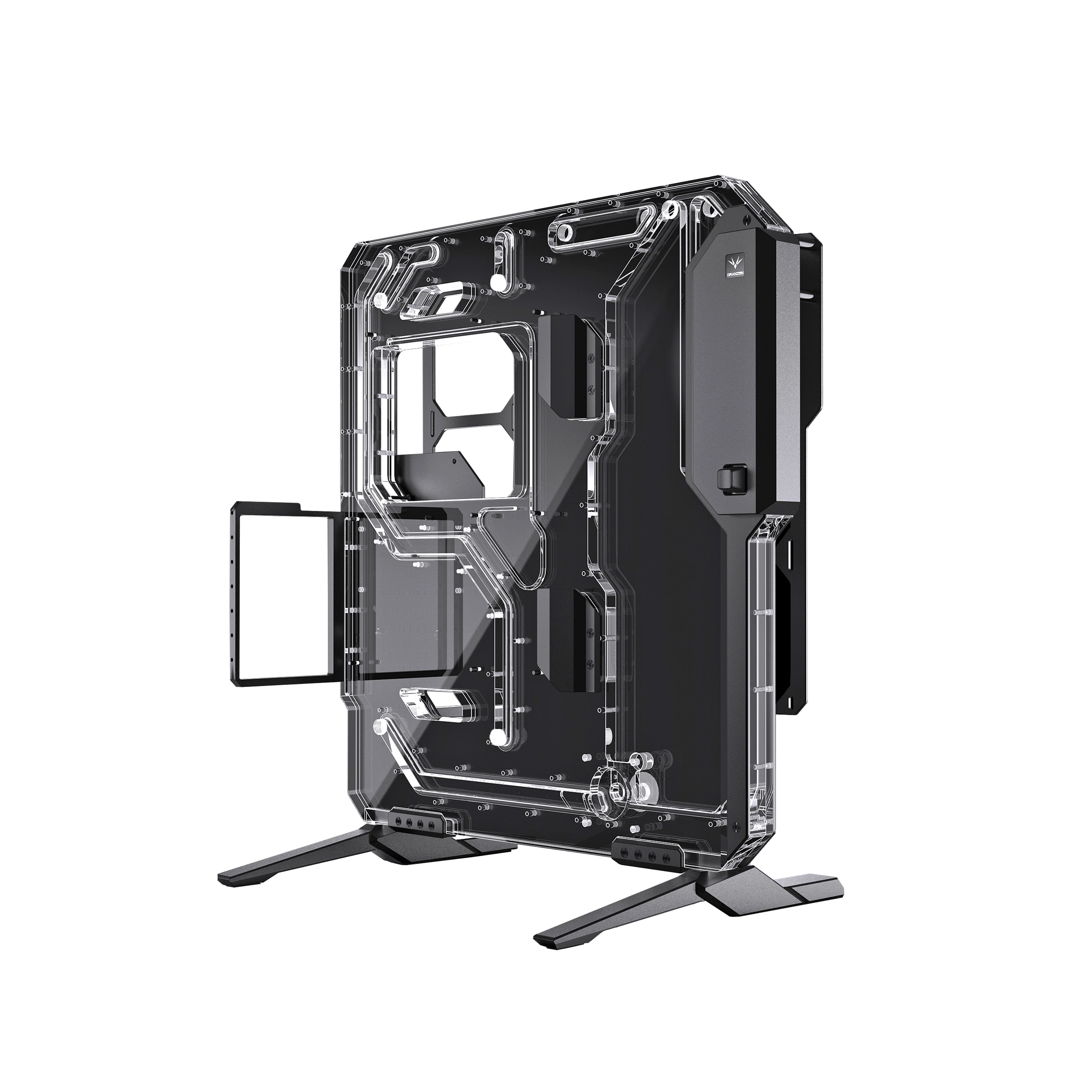 Granzon G20 E-atx Open Frame Panoramic Viewing Gaming Computer Case ...