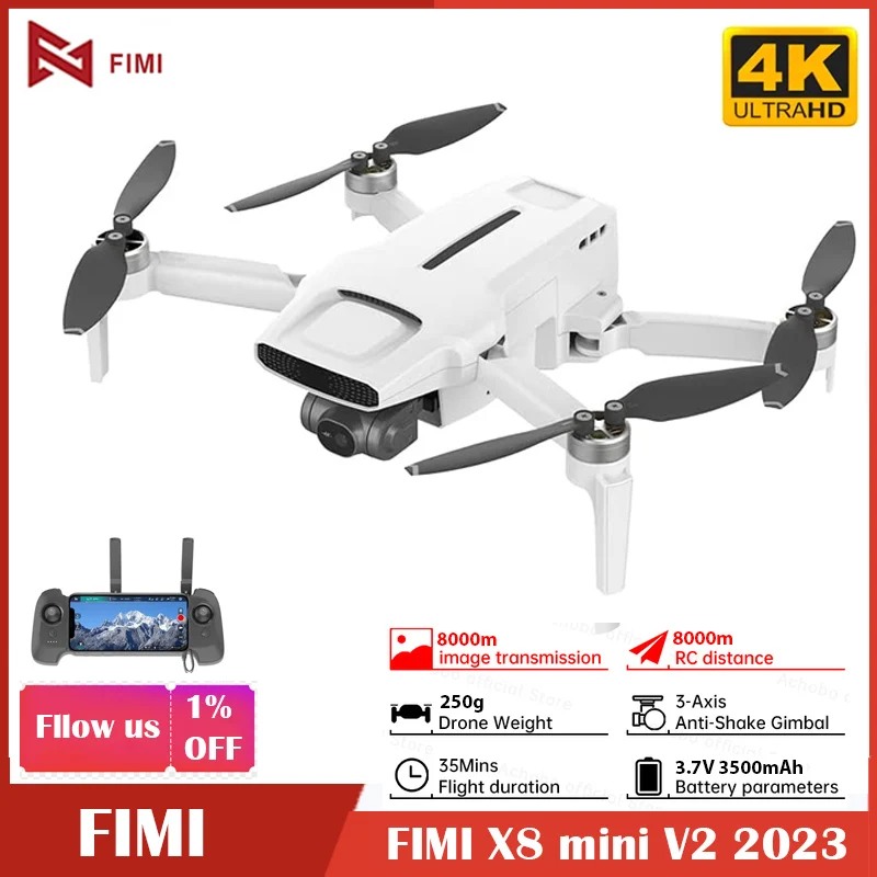 Original Fimi X8 Mini V2 Professional 4K Rc Quadcopter Drone with 250G ...