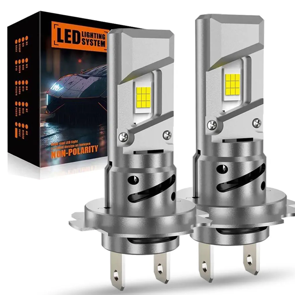 28000LM H7 LED Headlights Bulb 18pcs 3570 CSP Chips for Car Headlamp ...