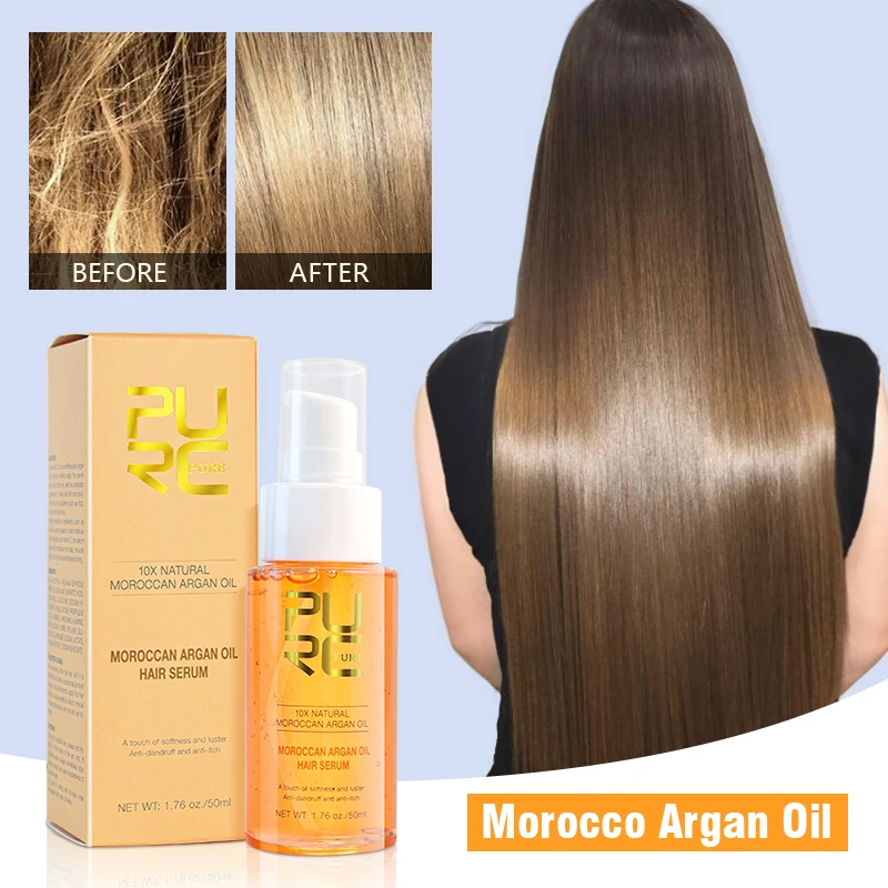 PURC Morocco Argan Oil Hair Serum Repair Damaged Hair Smoothing Hair ...