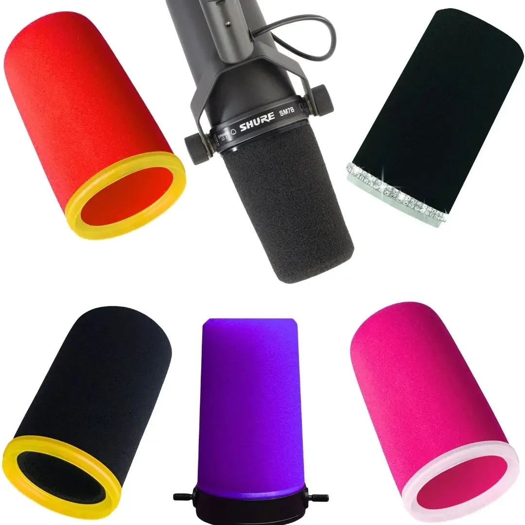 Windscreen for Shure SM7B, Microphone Pop Filter Cover with Ring, Color ...