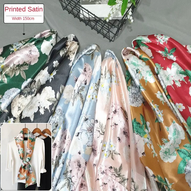 Printed-Satin-Fabric-By-The-Meter-for-Sewing-Pajamas-Curtains ...