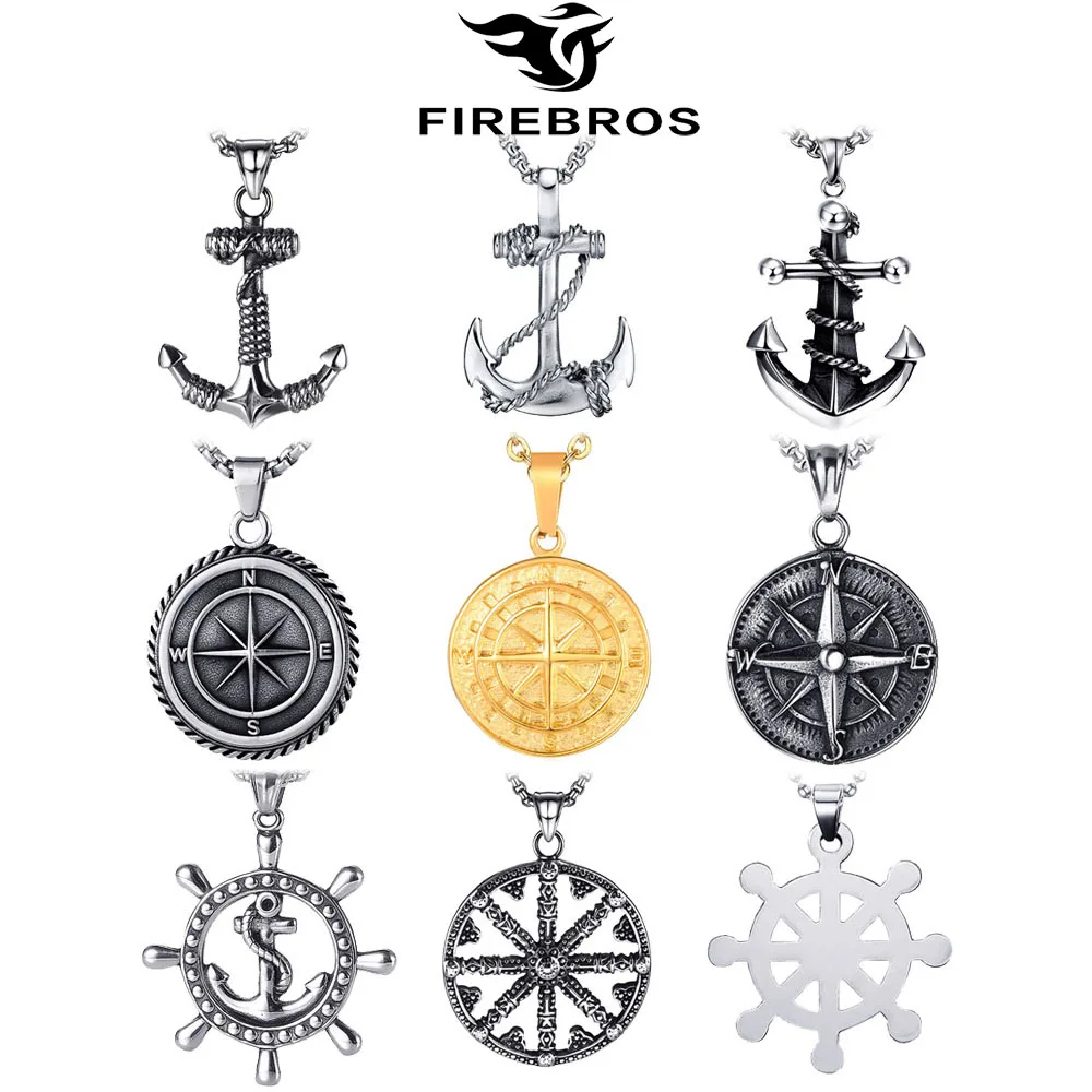 FIREBROS-Never-Fade-24-Chain-Stainless-Steel-Dharma-Wheel-Anchor ...