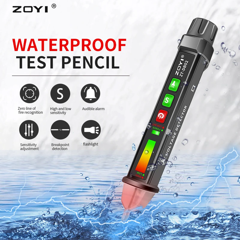 ZOYI-Non-contact-Induction-Test-Pencil-AC12-1000V-Voltmeter-Voltage ...