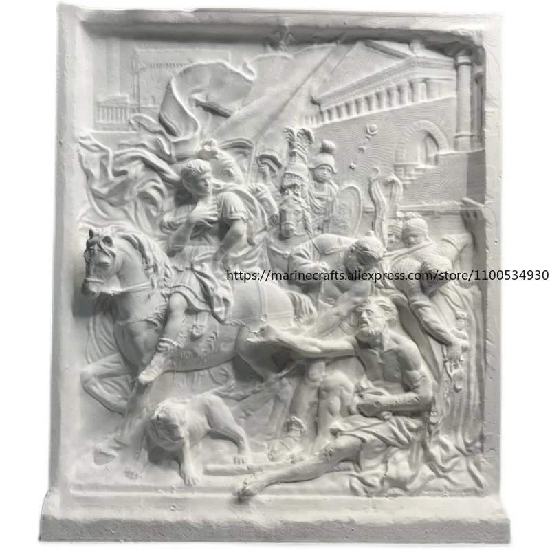 Nordic Retro Roman Relief Figure Plaster Statue Sculpture Home Soft ...