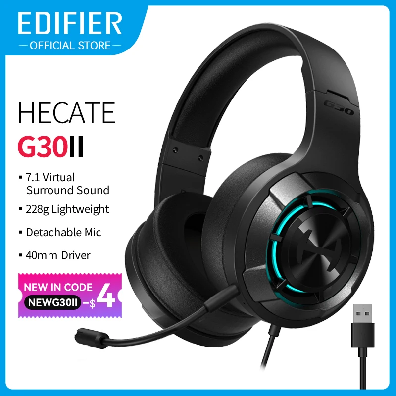 Edifier Gaming Headset HECATE G30 II USB Fones De Ouvido Com Fio RGB ...