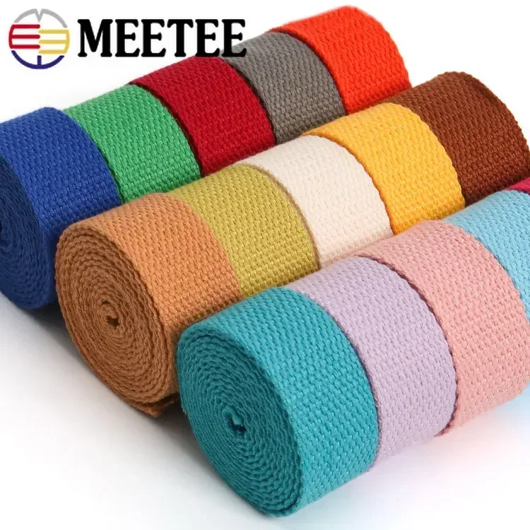8Meters-20-50mm-2mm-Thick-Cotton-Webbing-Tapes-Canvas-Webbings-Ribbon ...