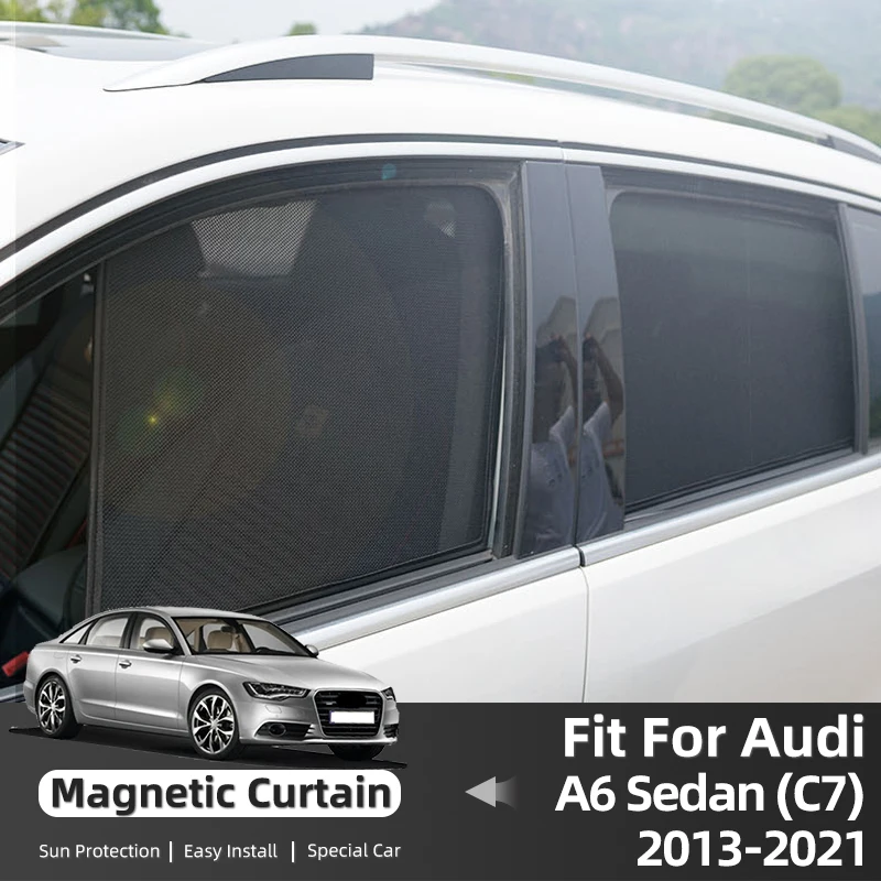 For-Audi-A6-C7-Sedan-Car-Sunshade-Visor-Front-Windshield-Cover-Frame ...