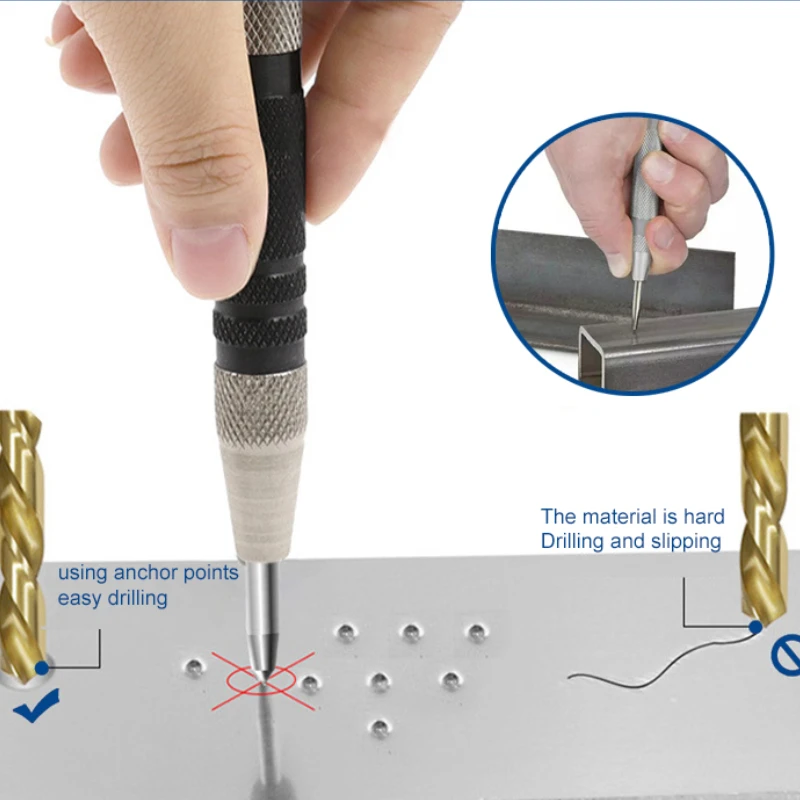 Alloy-Tungsten-Steel-Tip-Automatic-Center-Punch-Automatic-Center-Loaded ...