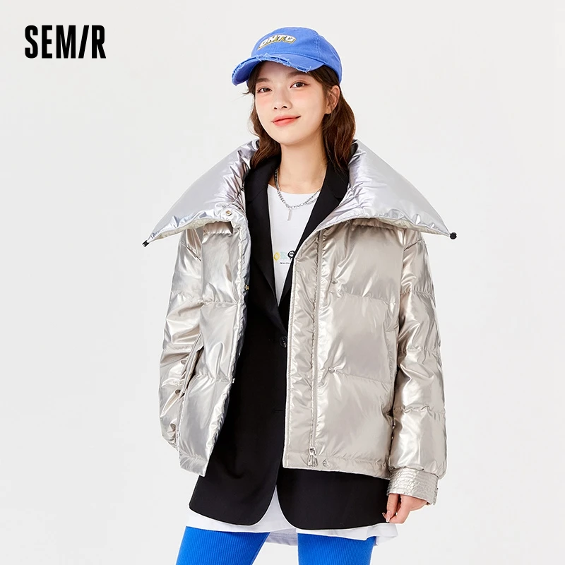 Semir-Down-Jacket-Women-Bright-Contrasted-Color-Lapel-Design-2021 ...