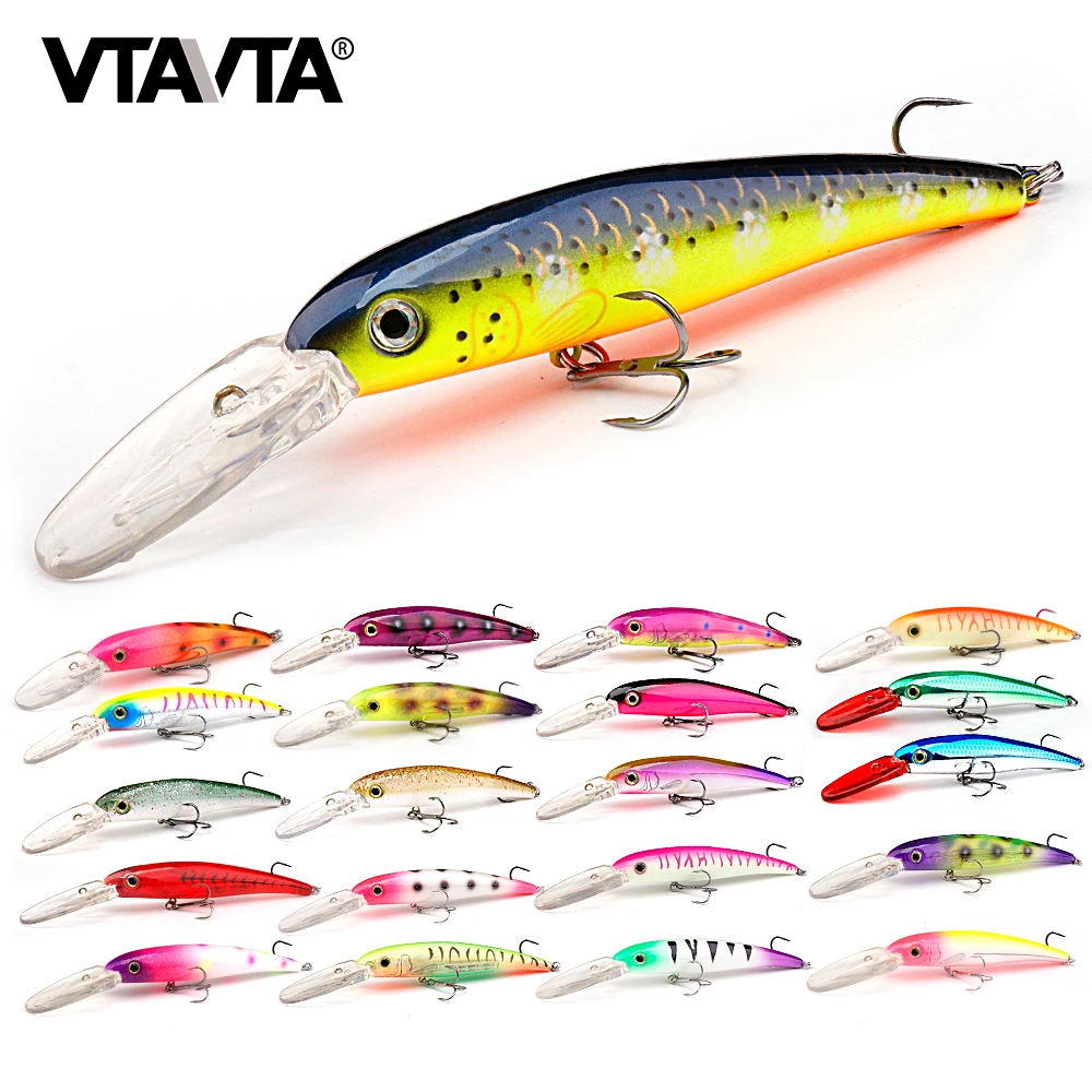 VTAVTA-16cm-Jerkbait-Minnow-Crankbaits-grandes-Se-uelos-de-Pesca-cebo-Artificial-duro-de-mar ...
