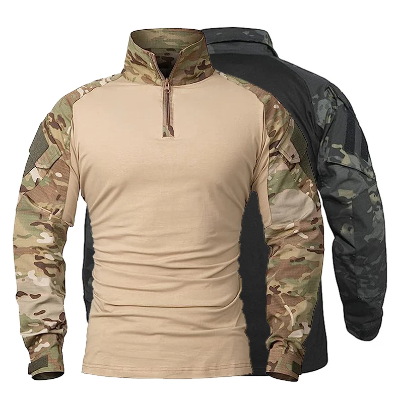 Mens-Long-Sleeve-Tactical-Shirts-US-SWAT-Outdoor-Military-Combat-Shirt ...